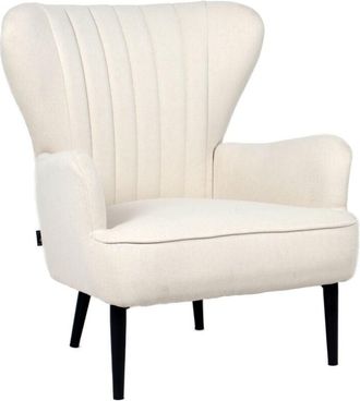 SVITA Svita - arthur Fauteuil à oreilles Fauteuil relax Moderne Rembourré tissu crème