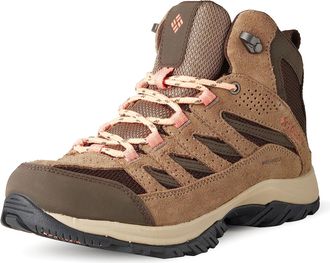 Columbia Crestwood Mid WP wasserdichte Wanderstiefel f&uuml;r Damen, Braun (Cordovan x Mud), 36 EU