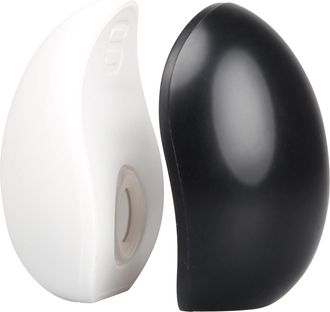 Fackelmann Salz- & Pfefferstreuer mit Magneten, Gewürzstreuer für einfaches Dosieren, Streuer aus Kunststoff (Farbe: Schwarz/Weiß), Menge: 1 x 2 Stück, 46751