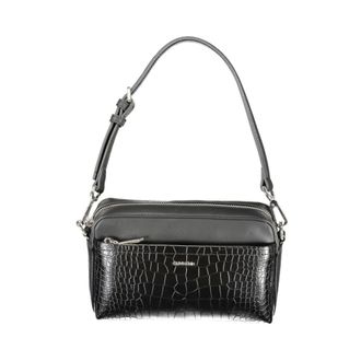 Calvin Klein Femme, Sacs, Noir, Taille: ONE Size Sac &agrave; Main en Polyester Noir avec Bandouli&egrave;re R&eacute;glable