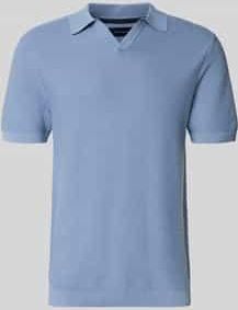 Christian Berg Strickshirt mit Polokragen und V-Ausschnitt