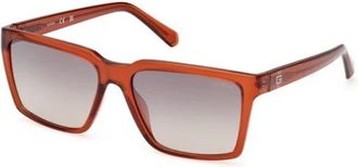 Guess Homme, Accessoires, Brun, Taille: 58 MM Lunettes de soleil carr&eacute;es