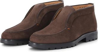 Santoni Low-Top Sneaker - Desert Boot aus Veloursleder - Gr. 44,5 (EU) - in Braun - f&uuml;r Damen