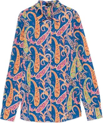Etro Femme, Blouses et Chemises, Multicolore, Taille: 44 FR Chemise en m&eacute;lange de coton et de soie