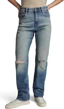 G-Star RAW Damen Viktoria High Straight Wmn, Blau (Antique Faded Blue Agave Ripped D23959-D503-G130), 30W / 32L
