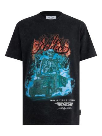 Philipp Plein T-Shirt mit rundem Ausschnitt - Schwarz