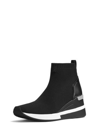 Michael Kors Skyler Damen Stretch-Knit Sock Sneaker, Schwarz, 39 EU