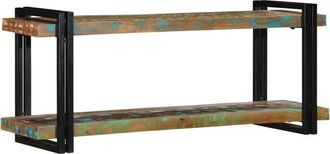 vidaXL Wandregal Mehrfarbig Altholz Massivholz Vidaxl