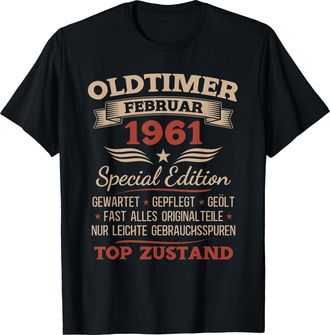 Generic 65. Geburtstag Oldtimer Baujahr 1961 Februar T-Shirt