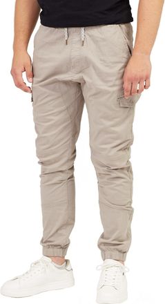 Indicode Herren Cargohose Jones Cargo Hose Freizeithose Chino Outdoorhose Stoffhose (Hellgrau, XXL)