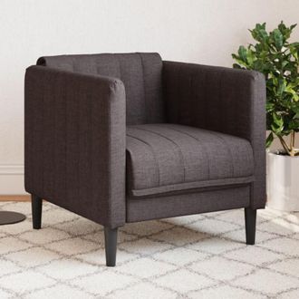 vidaXL Sessel Dunkelbraun Stoff vidaXL