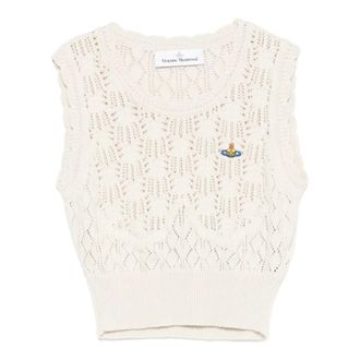 Vivienne Westwood Sleeveless Tricots - Femme - Pulls - Beige - Taille: 40 FR