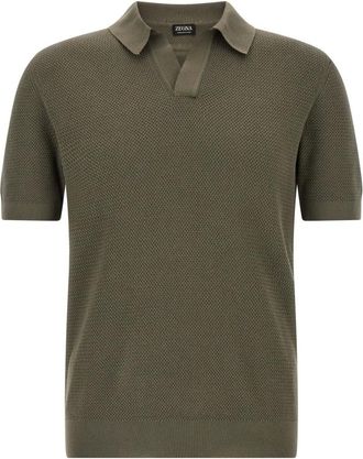 Ermenegildo Zegna Homme, Tops, Gris, Taille: 2XL Polo Premium en Coton