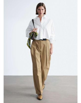 & Other Stories Chemise courte coupe carr&eacute;e - Blanc-Neutral