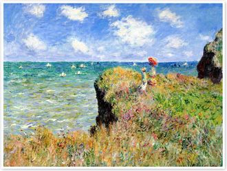 Posterlounge Klippenweg bei Pourville Poster von Claude Monet 70 x 50 cm Wandbilder Wanddeko