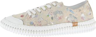 Andrea Conti Damen Low Top Sneaker, beige kombiniert, 37 EU