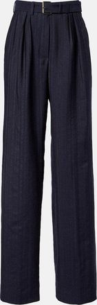 Dries Van Noten Weite Hose aus Wolle