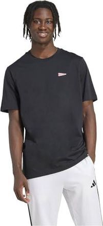 adidas Pennant Trim Graphic Short Sleeve T-Shirt S