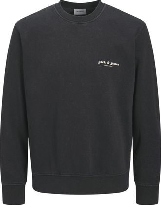 Jack & Jones Jjedover Print Sweat Crew Neck Pls - Plus Size
