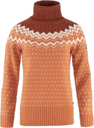 Fj&auml;llr&auml;ven Damen &Ouml;vik Knit Roller Neck Sweatshirt, Desert Brown/Autumn Leaf, XS
