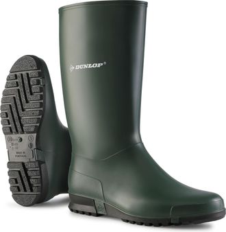 Dunlop Sport Heritage Green/Black Gummistiefel, Regenstiefel f&uuml;r Damen, Herren, Kinder, M&auml;dchen und Jungen, Grosse 42