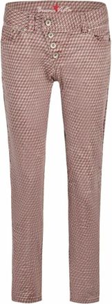 Buena Vista Stoffhose mit geometrischem Muster - - Trousers - Damen - Rot - XL