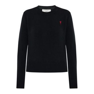 Ami Femme, Pulls, Noir, Taille: 38 FR Pull en laine