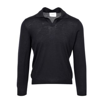 Gran Sasso V-Ausschnitt Pullover - - Tops - Herren - Blau - XL