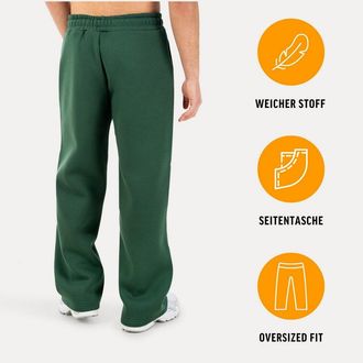 Smilodox Jogginghose Oswin, Trainingshose Herren, Baggy Fit mit elastischem Bund, Gym weites Bein, weiches Sweat, sportlicher Look, Logo-Detail