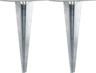 Eglo Erdspie&szlig; Cuba, Bodenspie&szlig; f&uuml;r Gartenleuchte, Outdoor Zubeh&ouml;r, Bodenanker aus verzinktem Metall (Packung mit 2)