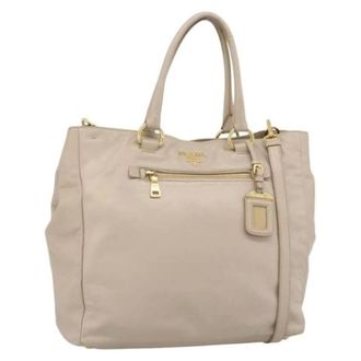 Prada Sac &agrave; main vintage Pre-owned - Femme - Pre-owned - Beige - Taille: ONE Size