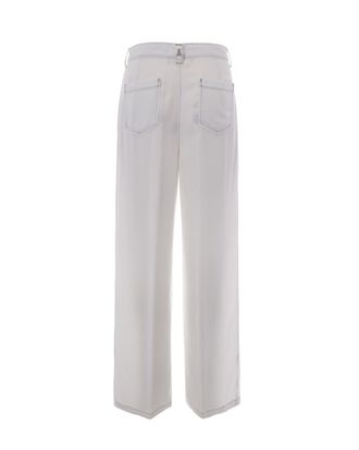 Patrizia Pepe Womens Jeans Wide Leg Tencel Super Bleach White Lyocell