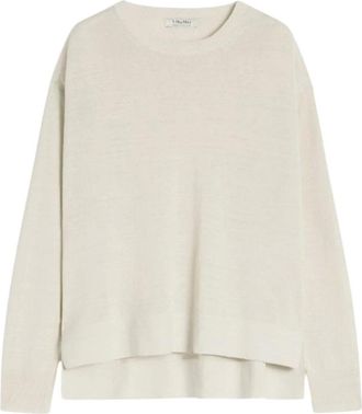 Max Mara Femme, Pulls, Beige, Taille: 42 FR Pull en Lin