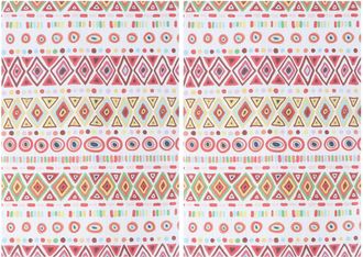 NUOBESTY TOGEVAL Boho Tischset 2 St&uuml;ck Rechteckig 45X30cm &Ouml;lbest&auml;ndig aus PVC mit Isolierung rutschfeste Tassenmatte Geschirrunterlage f&uuml;r K&uuml;che und Party