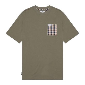 Aquascutum Club Check Pocket T-Shirt - - Tops - Herren - Gr&uuml;n - 2XL