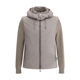 Moorer Gepolsterte Jacke mit abnehmbarer Kapuze - - Jackets - Herren - Beige - L