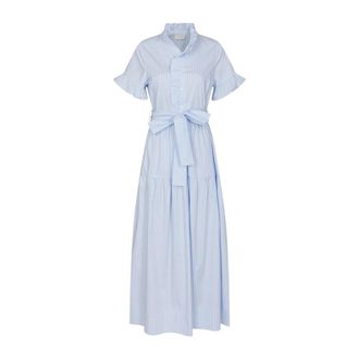 Neo Noir Nellie Soft Stripe Dress - - Dresses - Damen - Blau - S