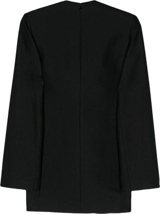 Gia Studios Knot-Detailed Wool-Silk Blouse - Black
