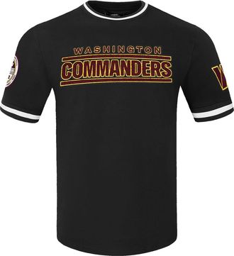 Pro Standard Mens NFL Washington Commanders Classic Chenille Short Sleeve Tee Black M