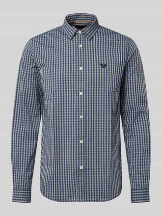 PME Legend Slim Fit Freizeithemd mit Kentkragen und Label-Stitching