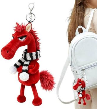Generic Plush Keychains, Fashion 2026 Year Of The Horse Plush Keyring - Horse Keyring Backpack Pendentif - fsthetic, this purse charm brings a stylior Men Wom