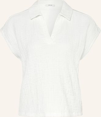OPUS Blusenshirt Santolini Im Materialmix weiss