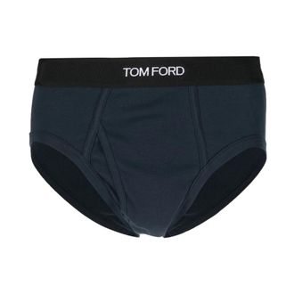 Tom Ford Homme, Sous-v&ecirc;tements, Bleu, Taille: L Cotton Briefs