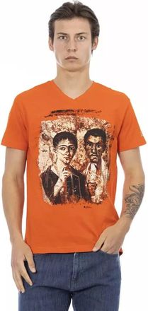 Trussardi Homme, Tops, Orange, Taille: 2XL Action T-shirt &agrave; Manches Courtes