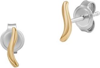 Skagen Clous doreilles Essential Waves en acier inoxydable, doré, pour femme, SKJ1782710