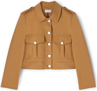 Motivi Femme, Vestes, Beige, Taille: 36 FR Veste Courte &agrave; Poches