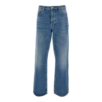Golden Goose Homme, Jeans, Bleu, Taille: W33 Jean bleu avec passants pour ceinture