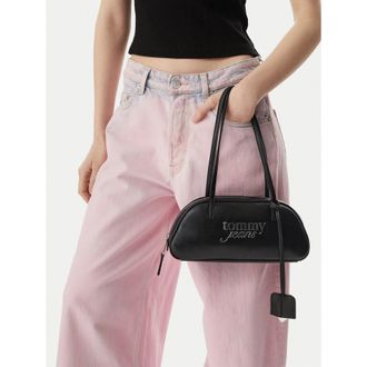 Tommy Jeans Handtasche Tommy Jeans Tjw Bold Shoulder Bag AW0AW18787 Schwarz