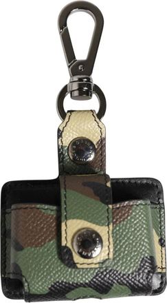 Dolce & Gabbana Multicolor Camouflage Leder Airpods H&uuml;lle - - Accessories - unisex - Mehrfarbig - ONE SIZE