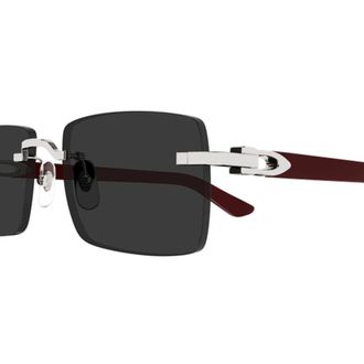 Cartier CT0579S Rectangular Sunglasses - Brown
